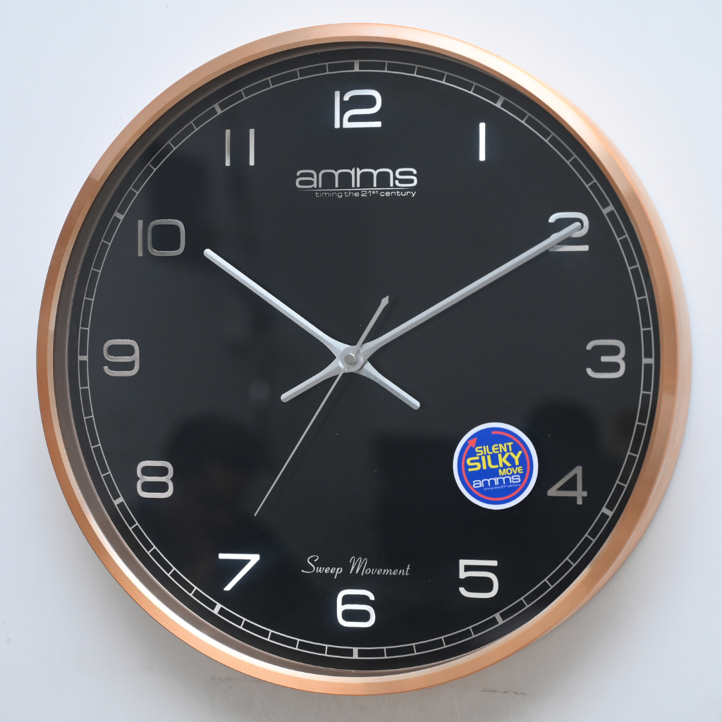 Champion Amms Stainless Steel Golden Ring Wall Clock – Amms Watches and ...