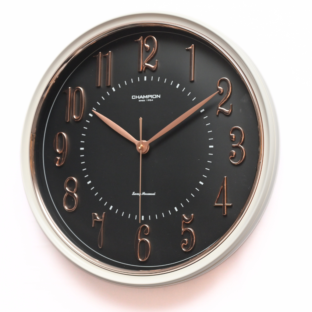 Champion Non Ticking Embossed Digits Wall Clock – Amms Watches and Clocks